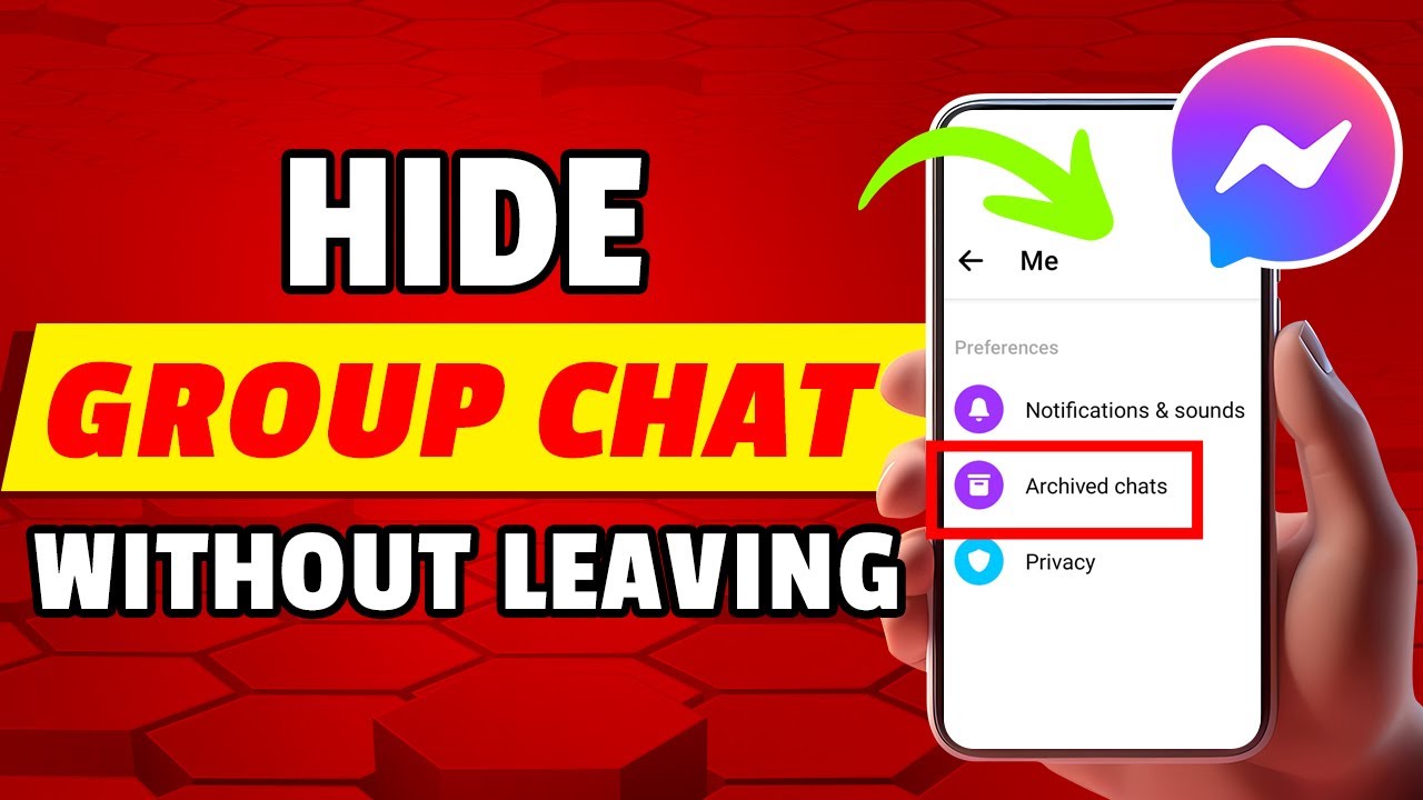 How to Hide Group Chat Without Leaving on Messenger - YouTube