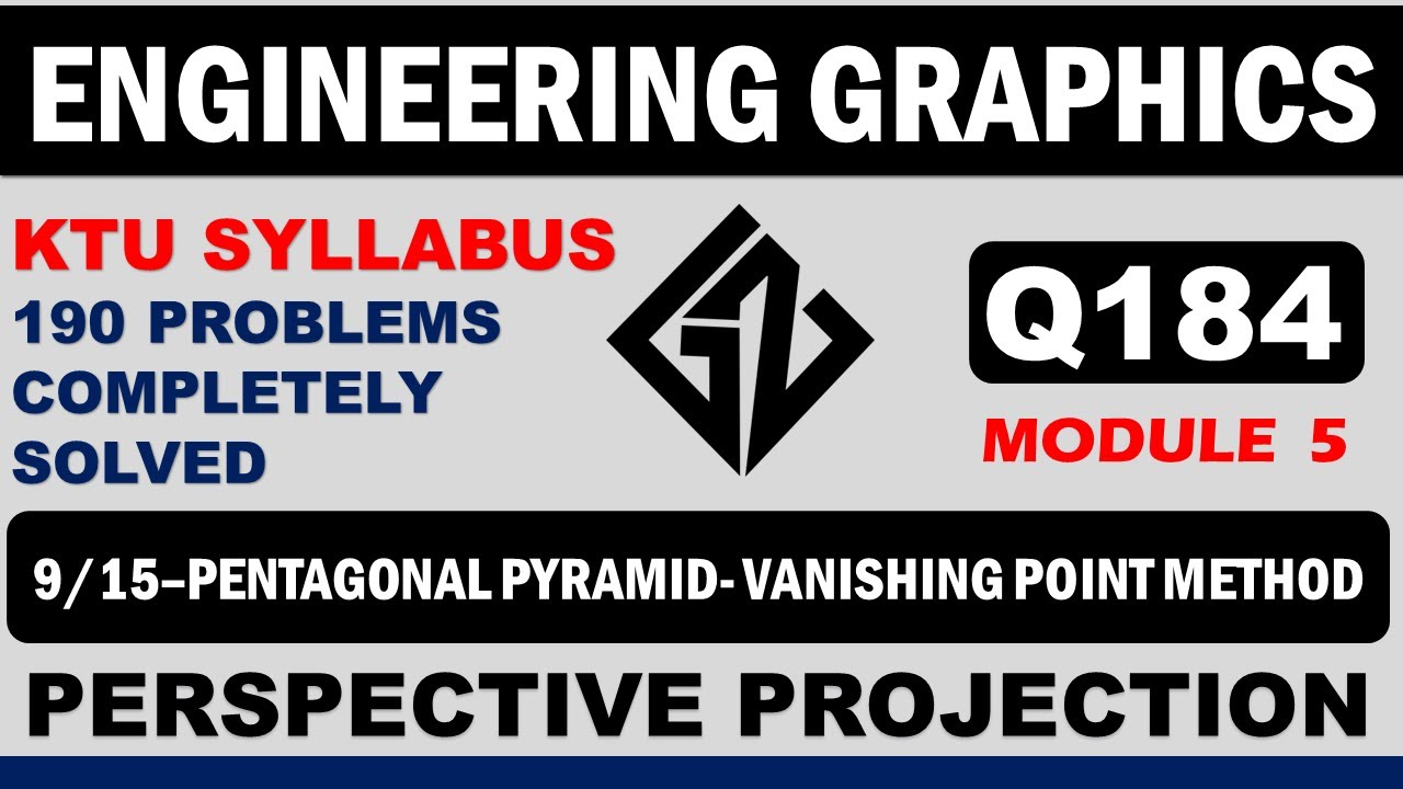 Q184-Perspective projection-pentagonal pyramid Vanishing point method ...