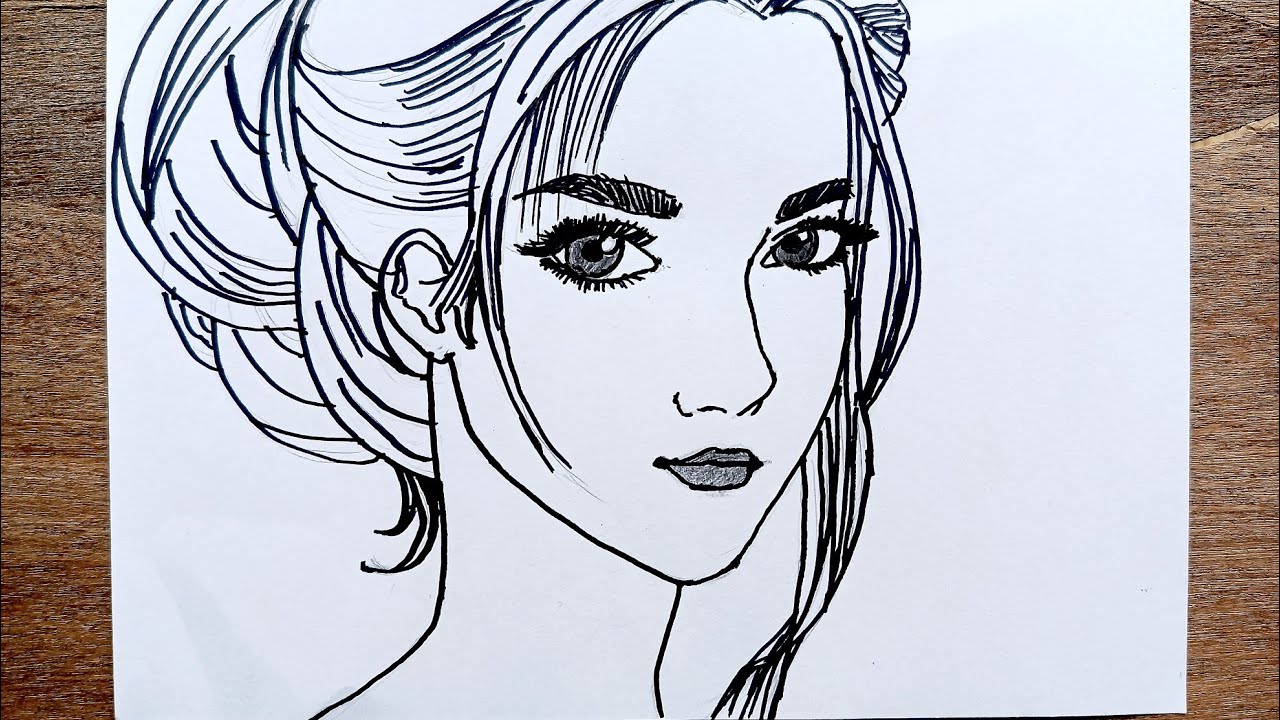 How to Draw a Beautiful Girl - YouTube