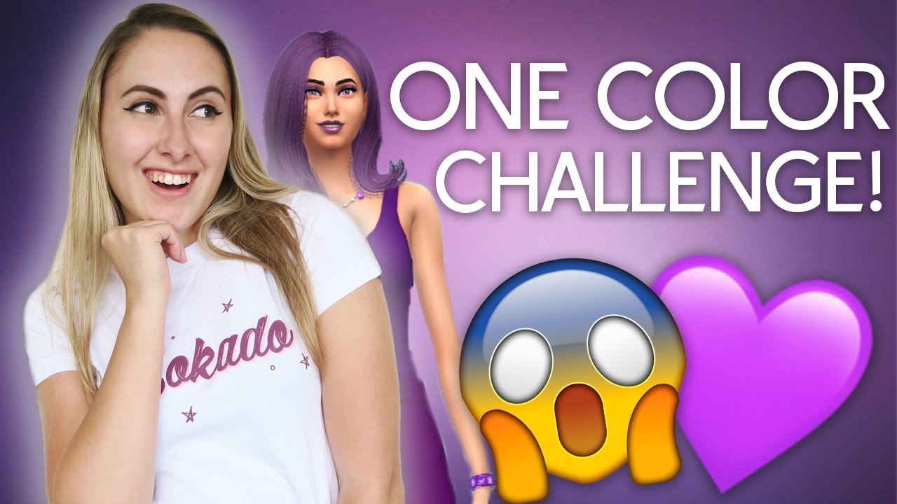 De Sims 4: One Color Challenge! 💜 - YouTube