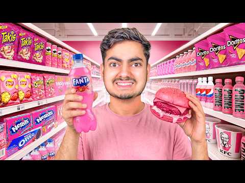 I Ate ONLY Pink Food for 24 Hours
