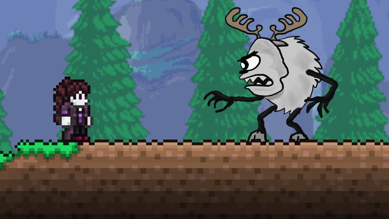 Terraria Deerclops Boss Fight - YouTube