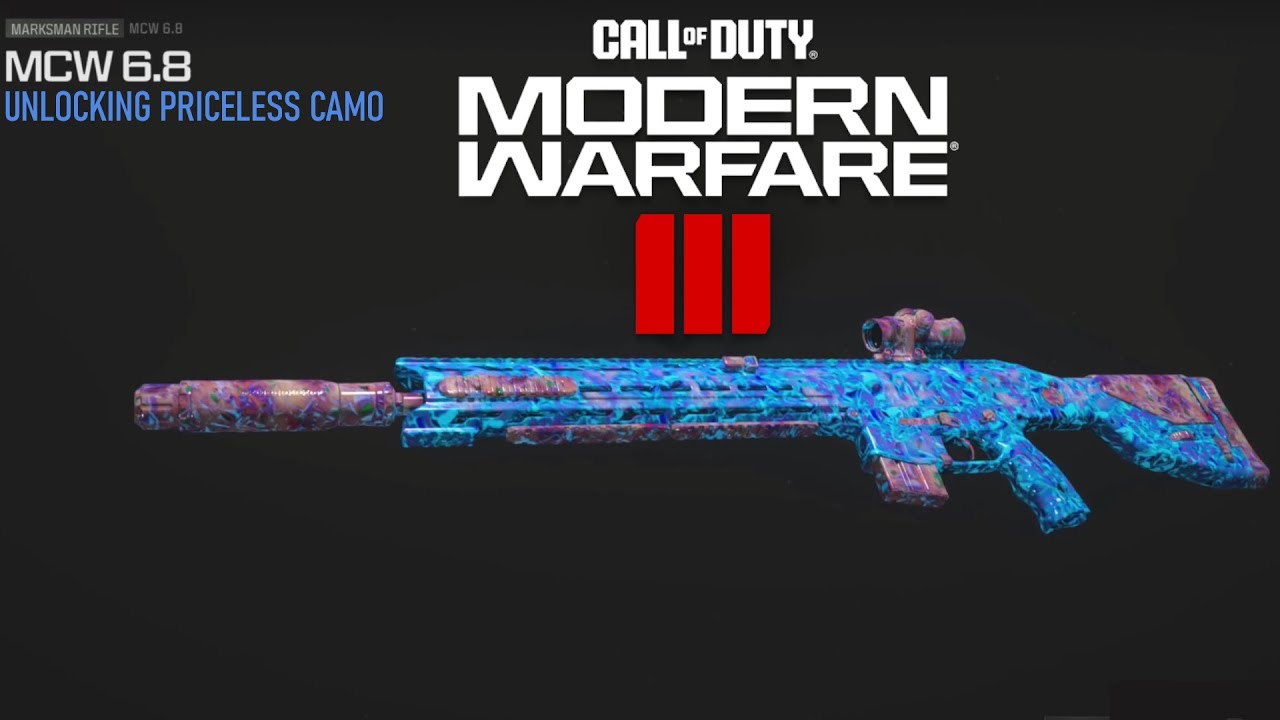 CALL OF DUTY - MODERN WARFARE 3 - UNLOCKING PRICELESS CAMO - MCW 6.8 ...