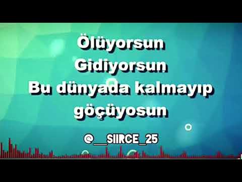 Ölüyorsun Gidiyorsun bu Dünyada Kalmayıp Göçüyorsun