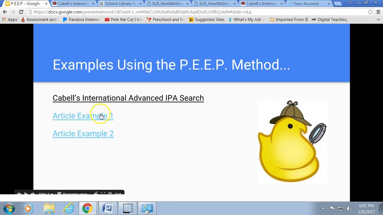 P.E.E.P. Method - YouTube