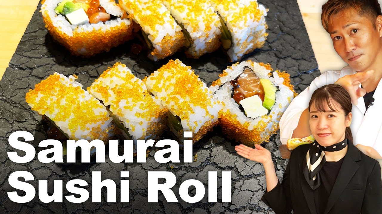 How to make "Samurai Sushi Roll" - Temaki Sushi (Uramaki) by Michelin ...