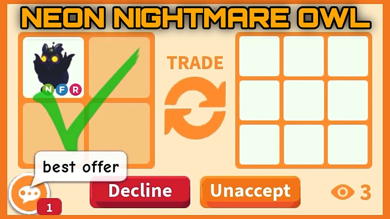 😍🦉 TRADING *NEW* NEON NIGHTMARE OWL!! UNBELIEVABLE BEST OFFER AND HUGE ...