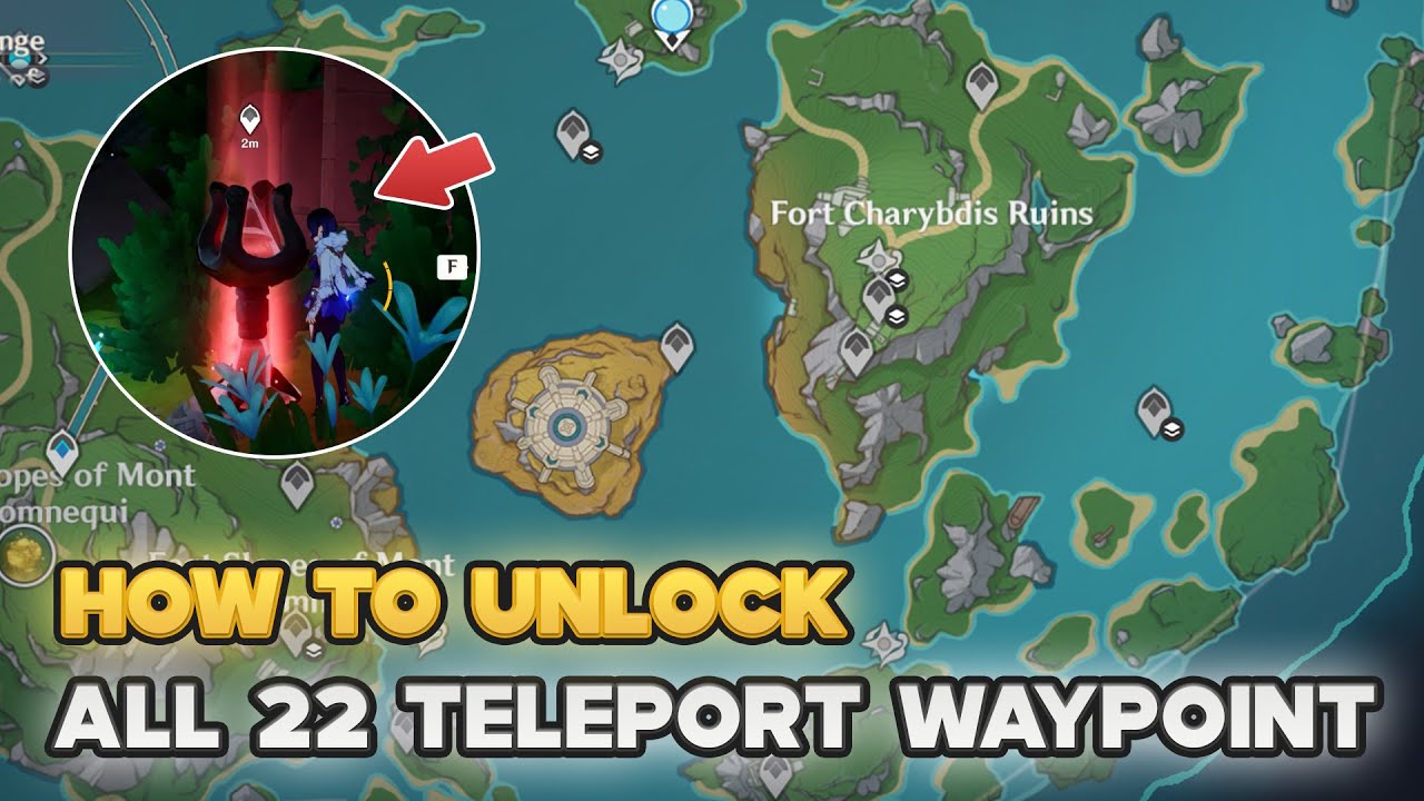 Unlock All 22 Teleport Waypoint in Fontaine 4.2 | Genshin Impact ...
