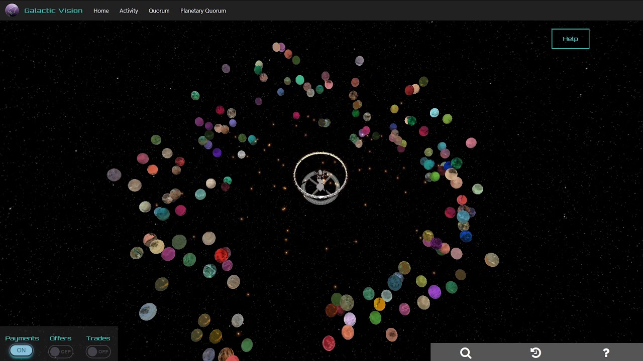 Galactic Vision - Live footage of payments on the Stellar network - YouTube