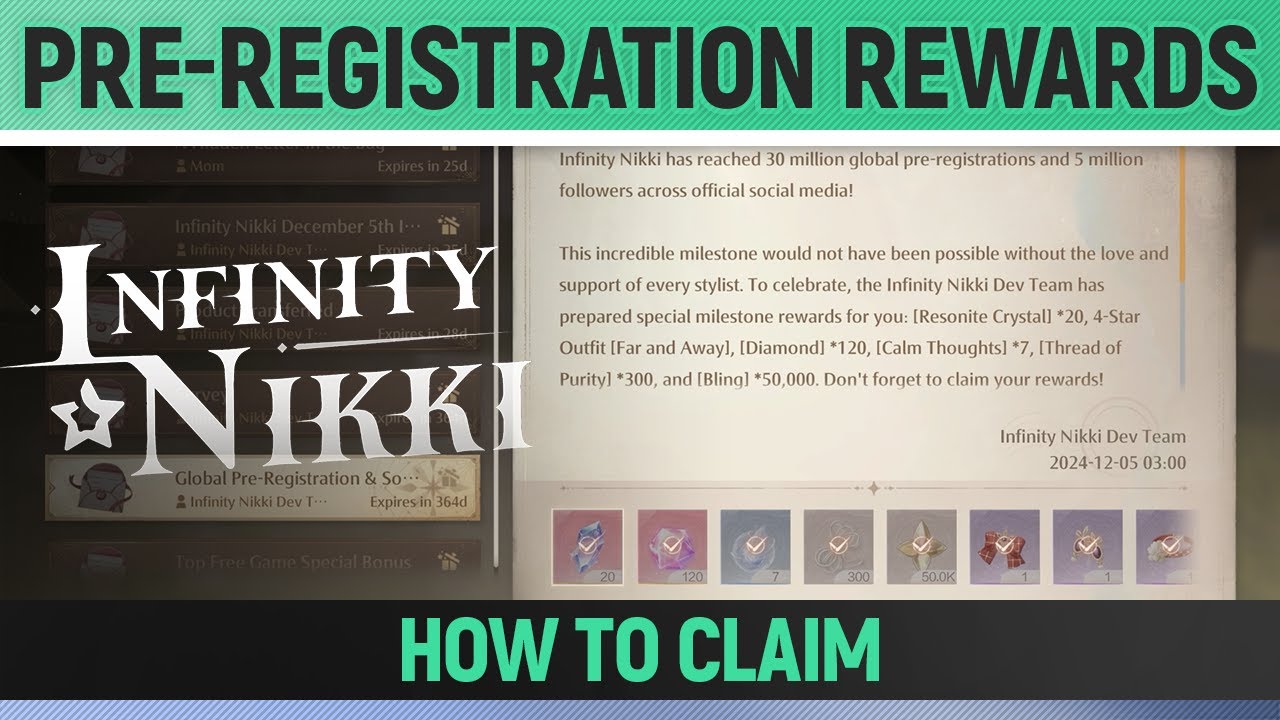 Infinity Nikki - How to Claim Pre-Registration Rewards - YouTube