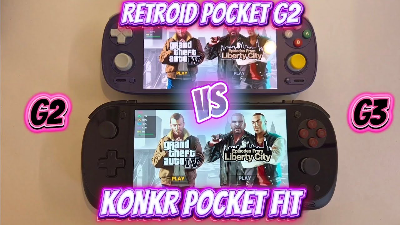 GTA IV - G2 vs G3 Konkr Pocket Fit vs Retroid Pocket G2 (Bonus Retroid ...