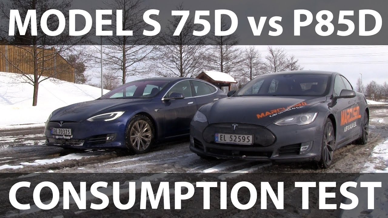Model S 75d Vs P85d Consumption Test Youtube