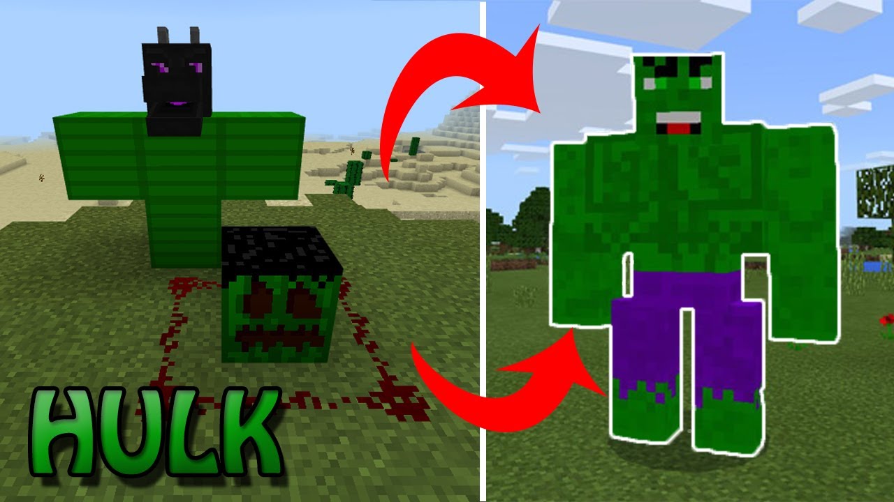 How to Spawn HULK in Minecraft ?! Strongest Beast In Minecraft PE ...