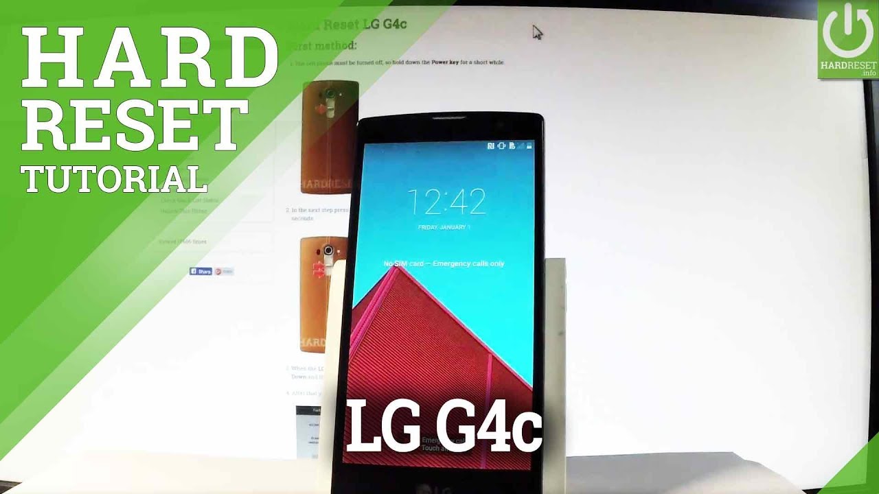 How to Reset LG G4c - Hard Reset / Master Reset / Restore LG - YouTube