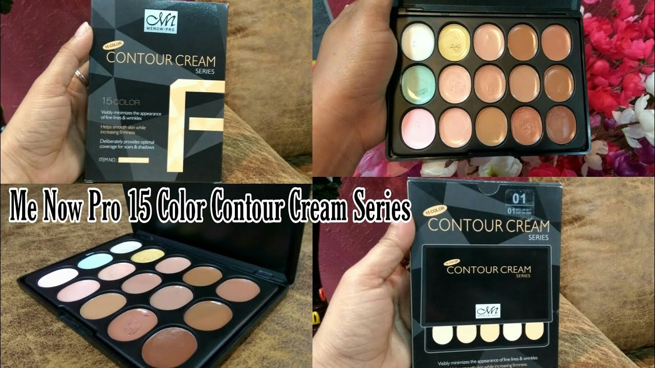 MeNow Pro 15 Color Contour Cream Series Review & Demo।।Highlighter ...