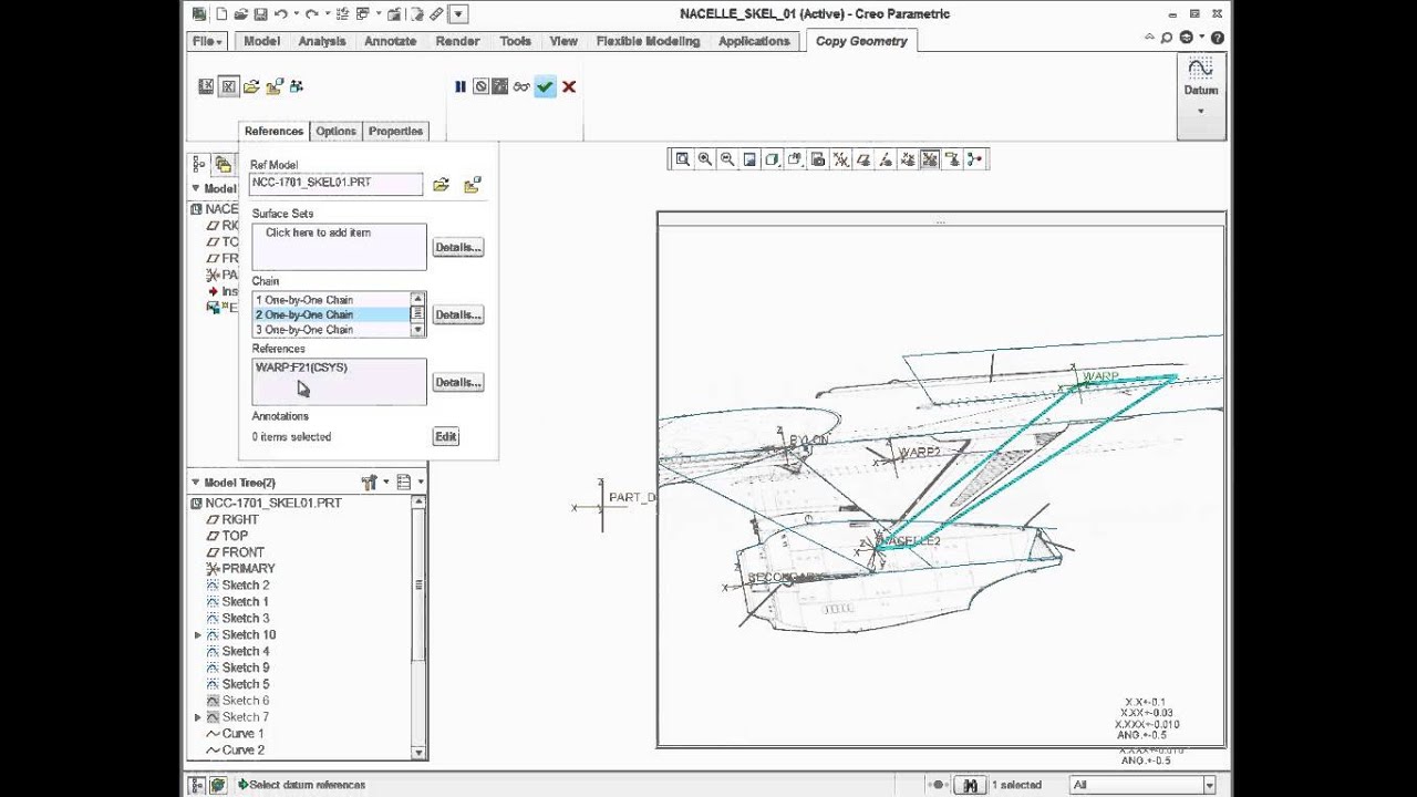 Top Down Design using Skeleton Assemblies - Part 4 - External Copy Geom ...