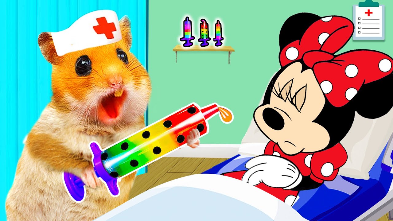 Oh no, Minnie Got Sick! Hamster Hamham Pretend A Doctor Check Up | Life ...