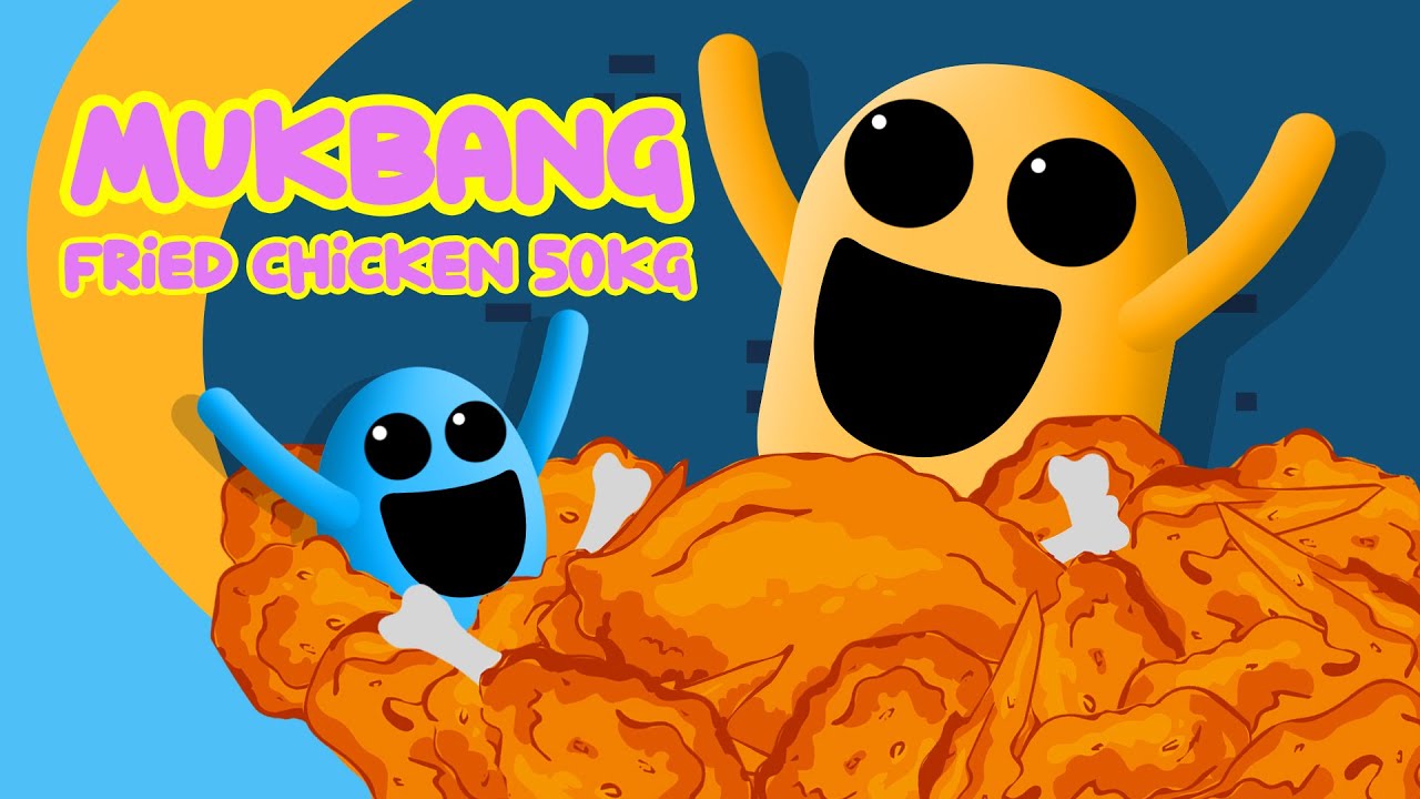 Mukbang Fried Chicken !! - DAMDAM Story Animated Cartoons - YouTube