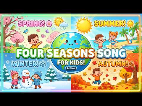 Four Seasons Song 🌸☀️🍂❄️ | Spring Summer Autumn Winter | Nursery Rhymes for Kids
