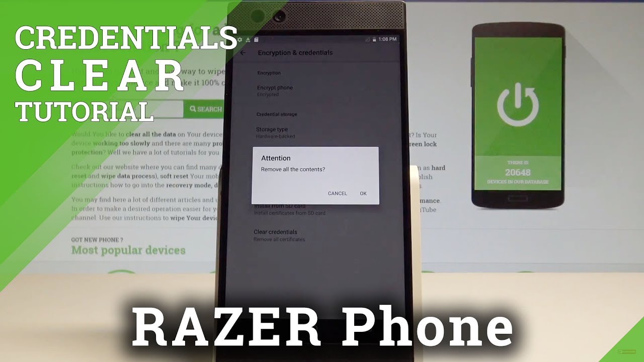 How to Clear Credentials on RAZER Phone - Delete All Licenses ...