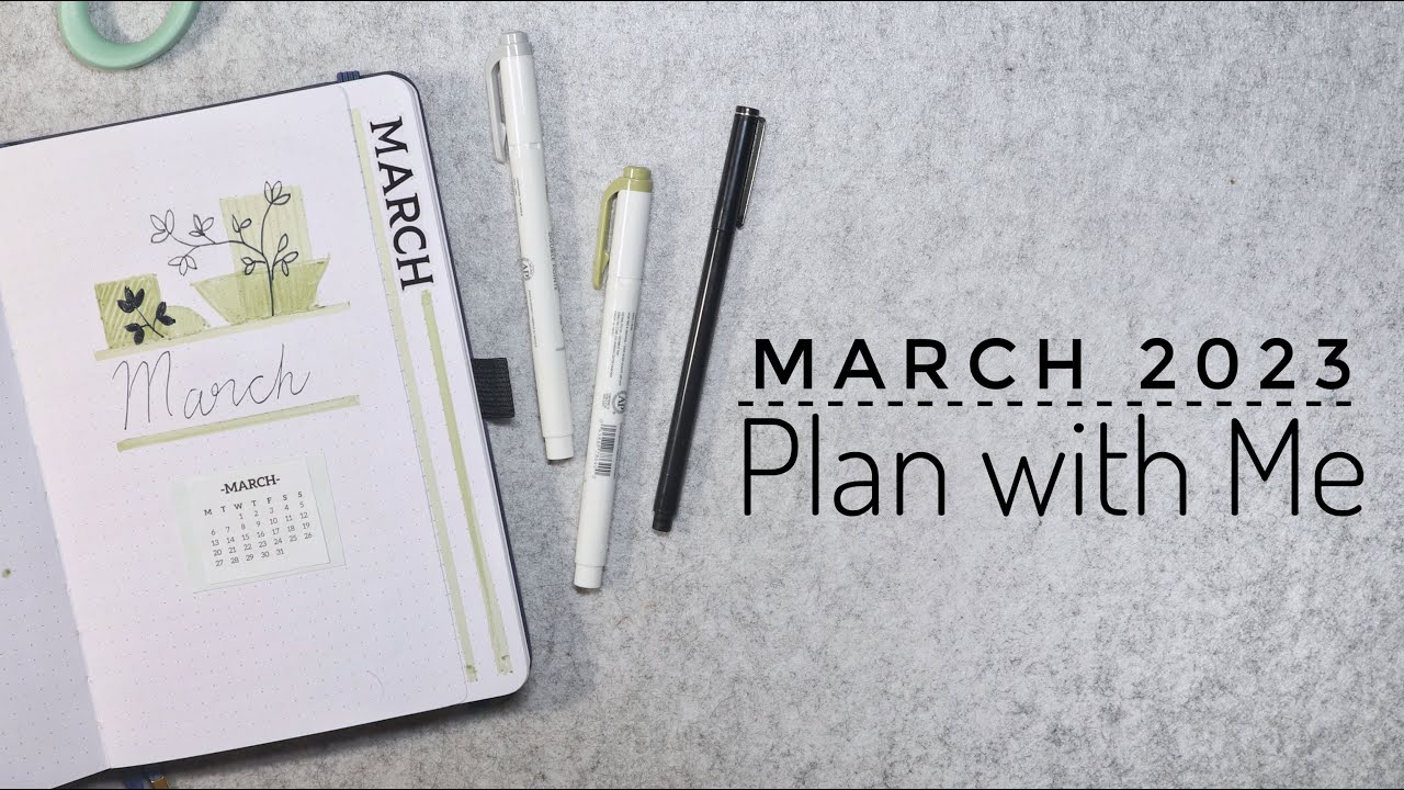 Plan with Me | March 2023 Bullet Journal - YouTube