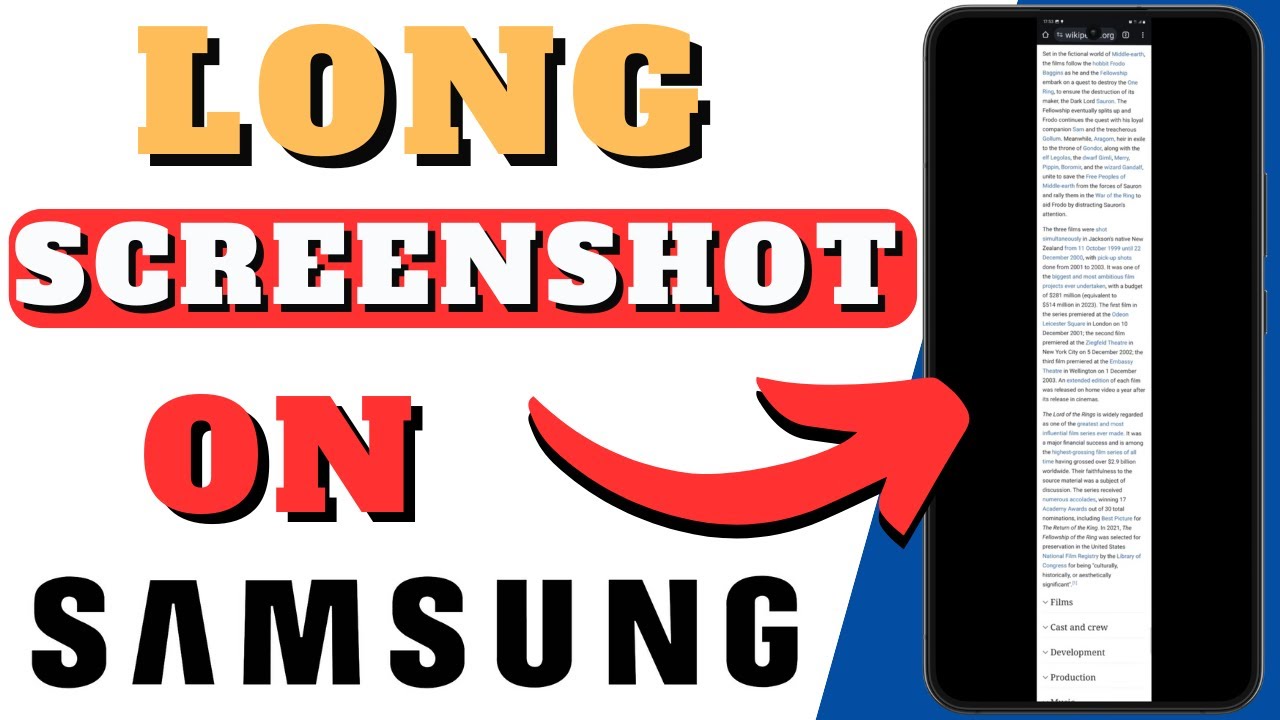 How to Take a Long Scrolling Screenshot on Samsung - YouTube