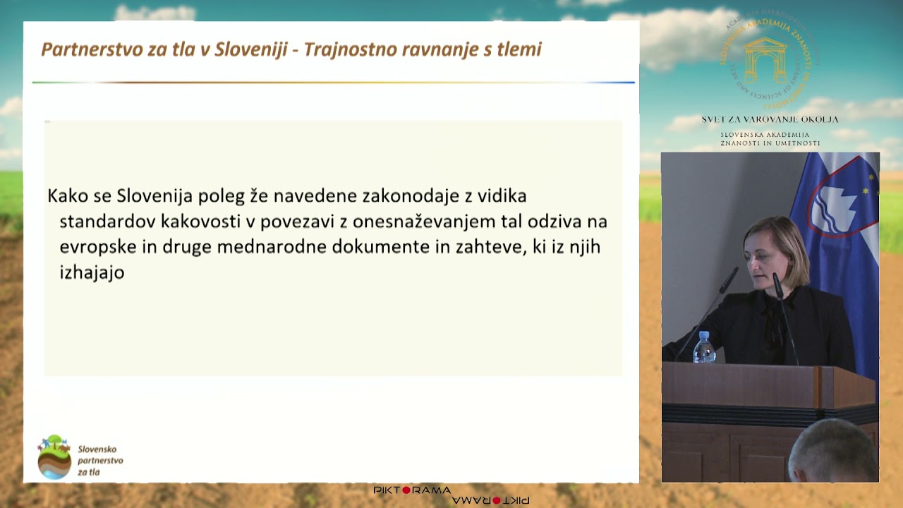 Tanja Bolte: Partnerstvo za tla v Sloveniji , Sustainability of soils ...
