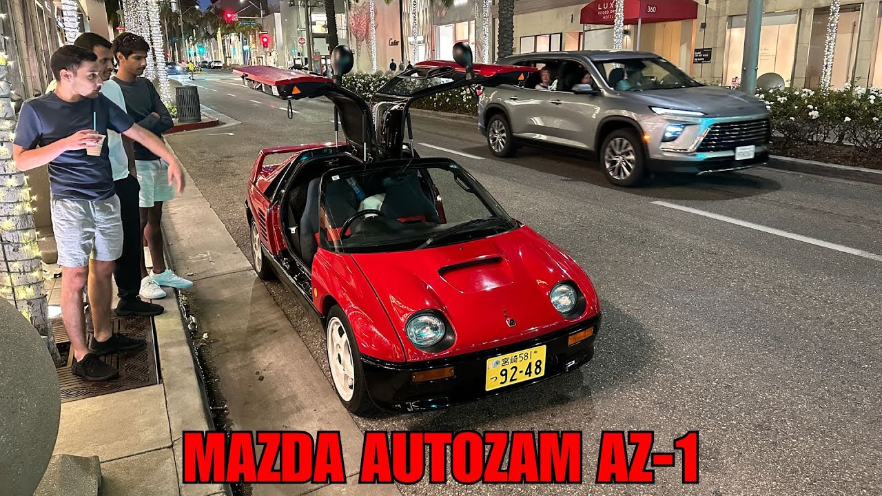 Mazda Autozam AZ-1 Shuts Down Rodeo Drive - YouTube