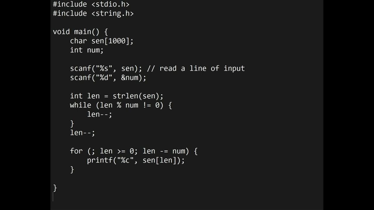 SkillRack- Daily Challenge - Characters at Multiples of X - Reverse (Program Id: 8712) 25-04-23 ...