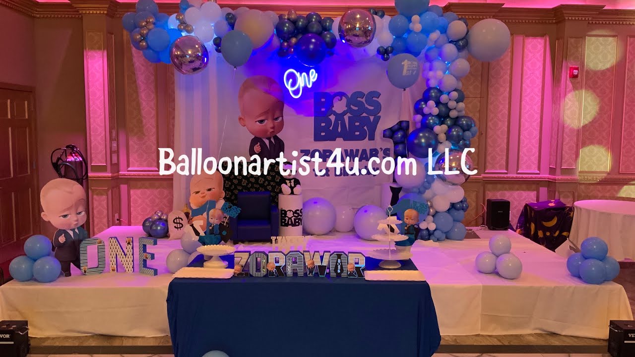 Balloon Arch Garland Baby Boss Theme - YouTube