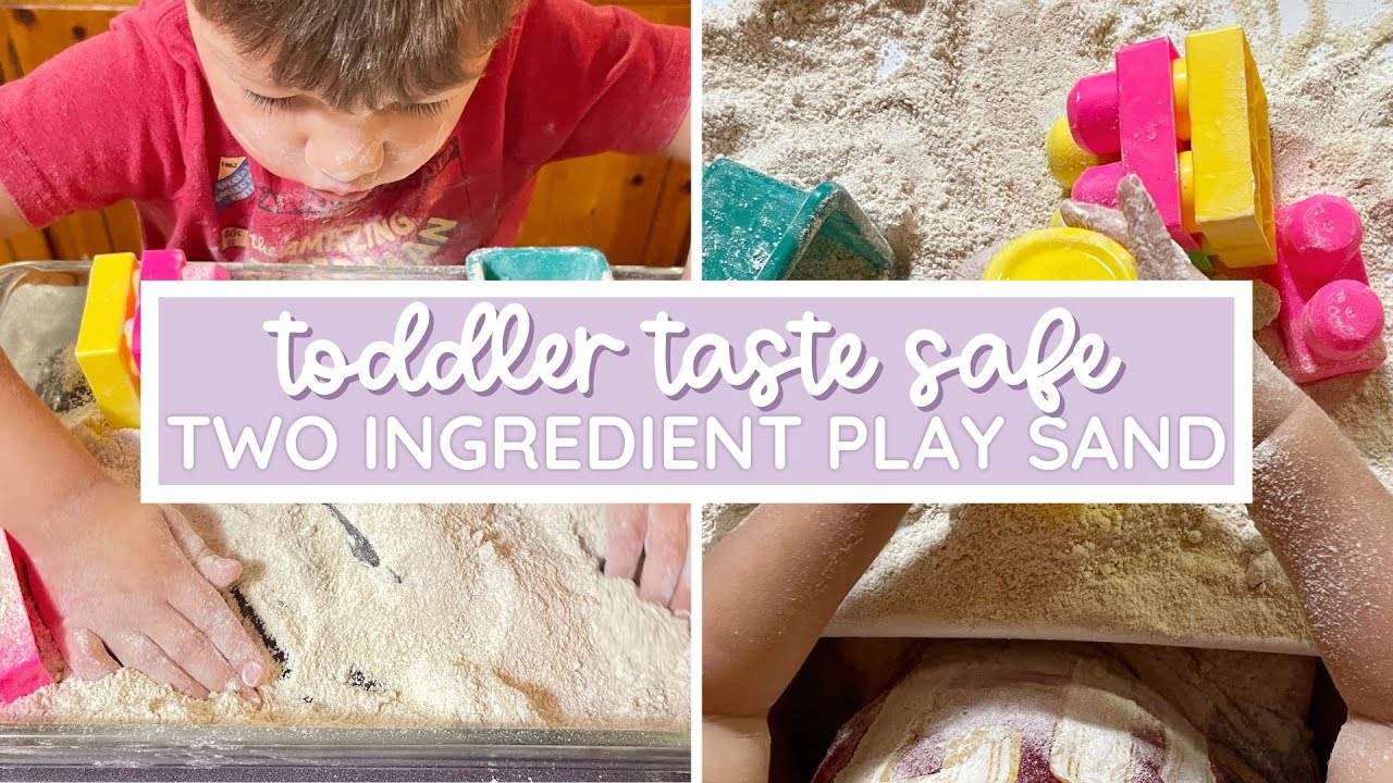 2-Ingredient Taste Safe Toddler Play Sand | DIY At-Home Activities for ...
