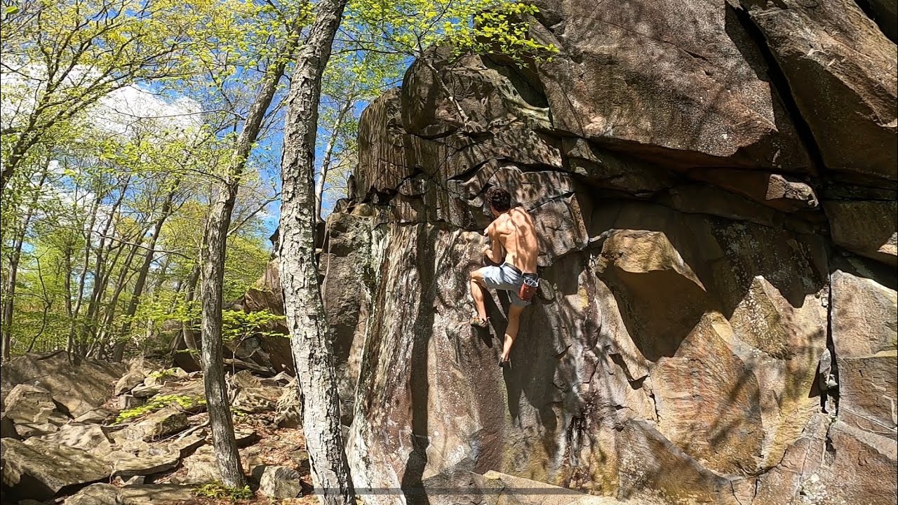 Rock climbing at Sleeping Giant - YouTube