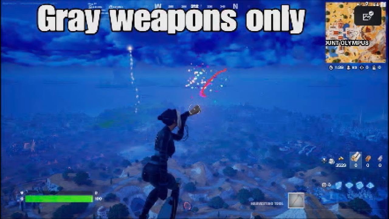 Fortnite Gray weapons only - YouTube