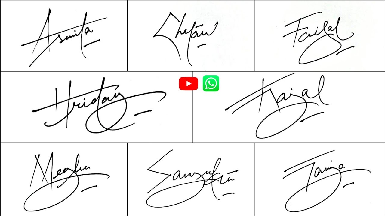 Amazing signature style | Signature tutorial | Anup calligraphy - YouTube