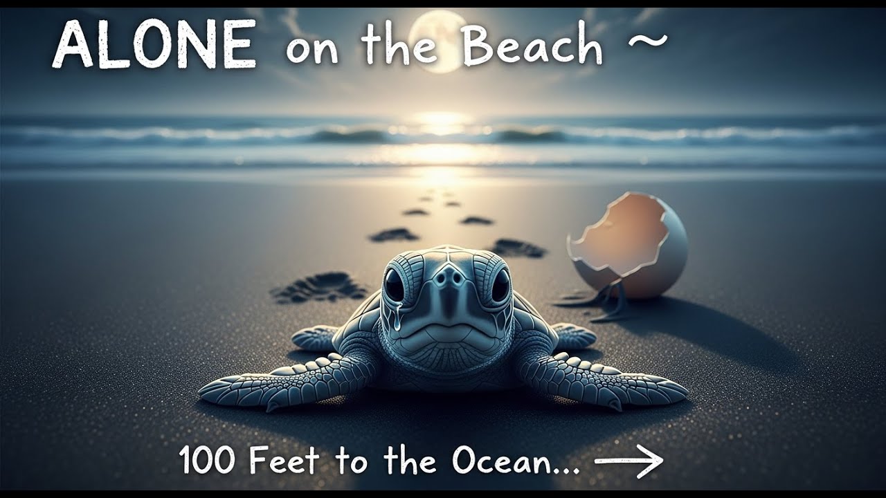 Tiniest Baby Sea Turtle's FIRST OCEAN JOURNEY 🐢🌊 Will She Make It ...