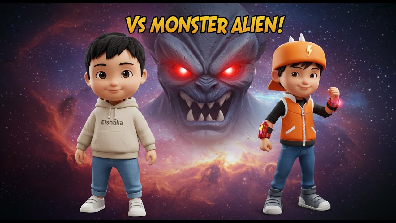 Elshaka & BoBoiBoy Galaxy vs Monster Alien Jahat! #Elshaka # ...