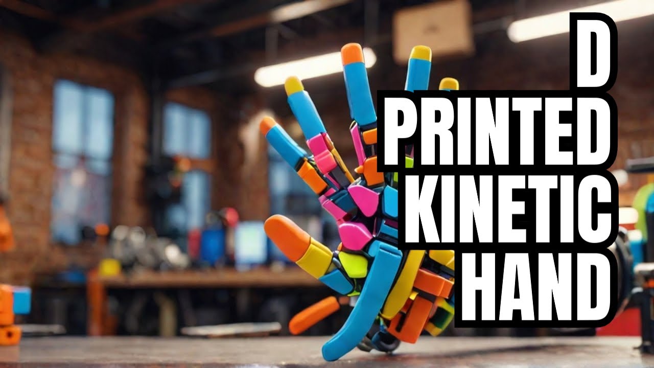 3d Printed kinetic hand with 3d printed hinges - YouTube