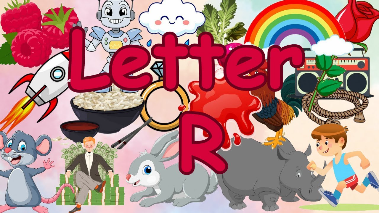 Kids vocabulary from letter R with Happy brain kids learning ...
