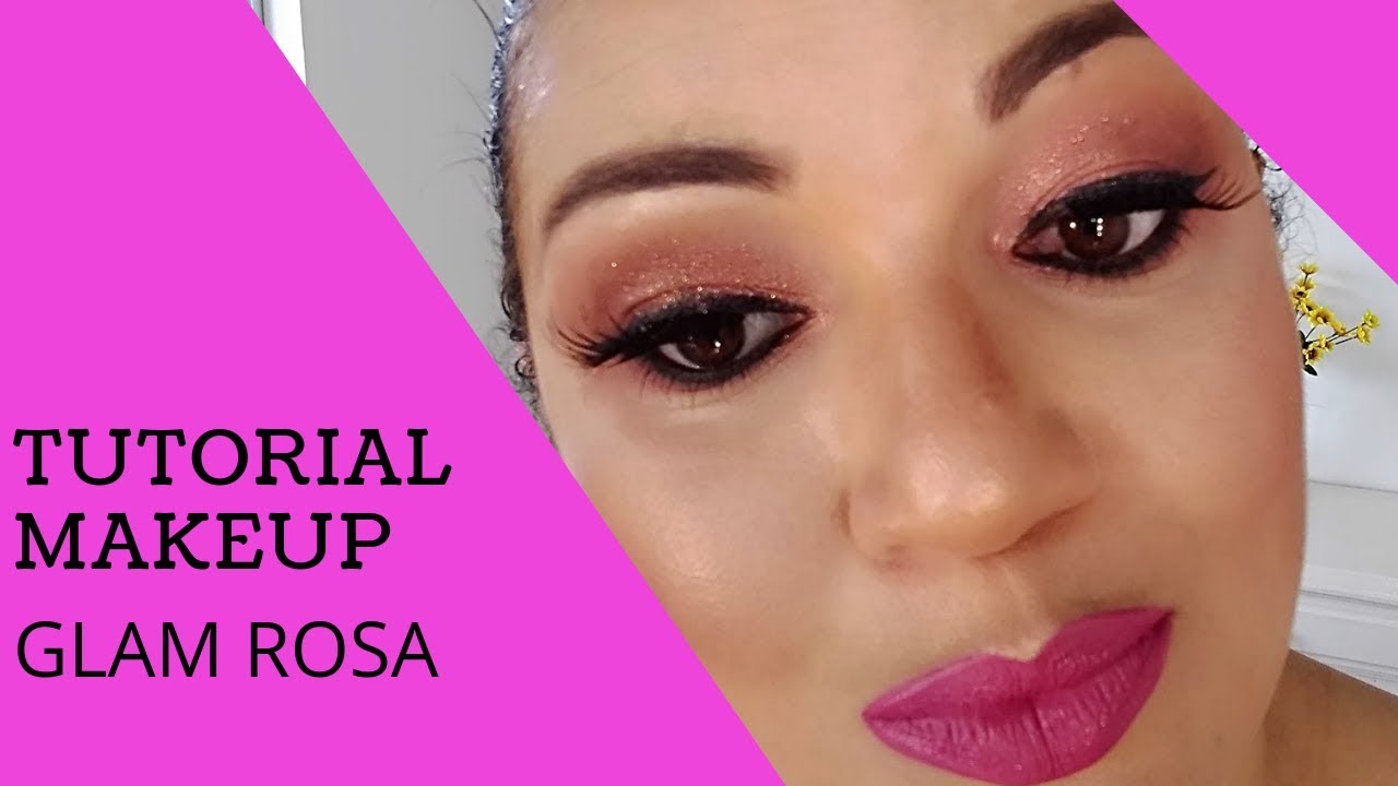 TUTORIAL | MAQUIAGEM GLAM ROSA - YouTube