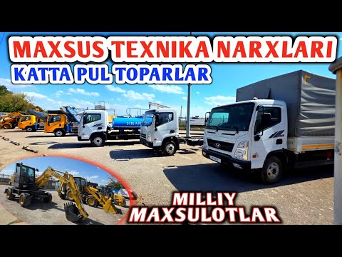 MAXSUS TEXNIKALAR SOMASVAL VODAVOZ EKSKAVATOR PRITSEP EVAKUATOR BUTKA KATOK VA BOSH TEXNIKA NARXLARI