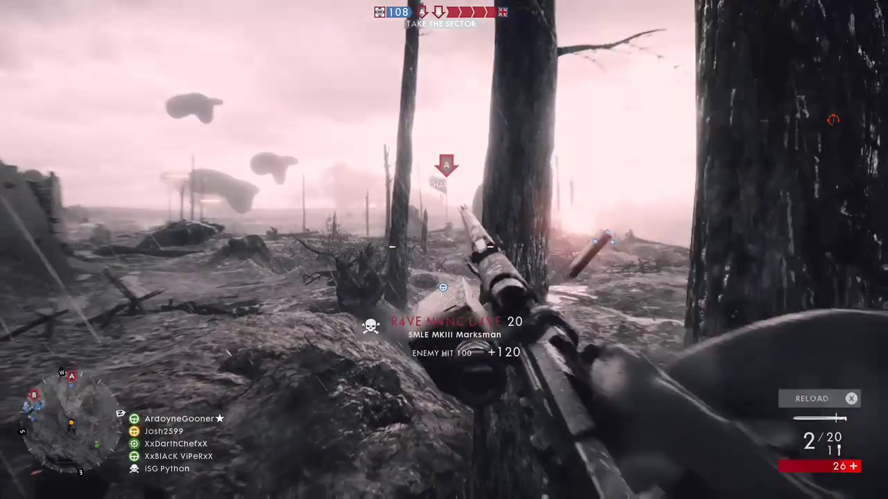Battlefield 1 : No Scope (100m) Operations - YouTube