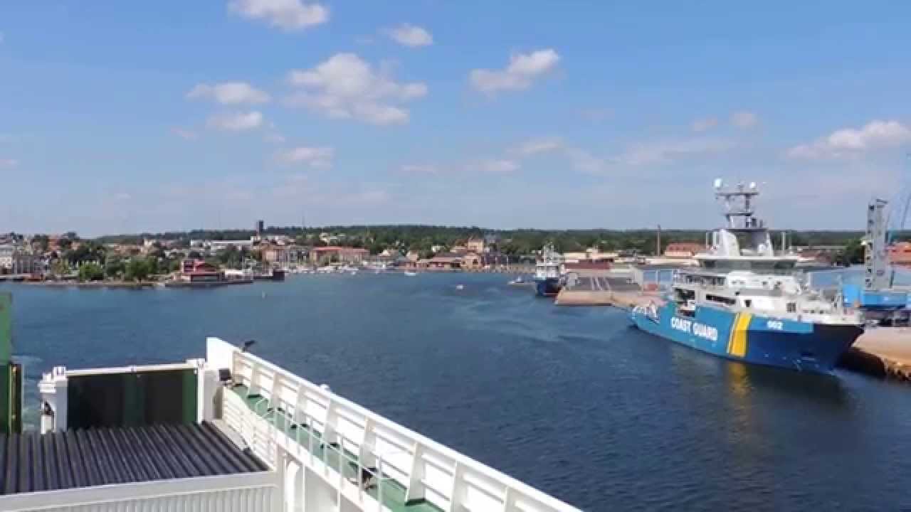Auslaufen der M/S Visby in Oskarshamn - YouTube