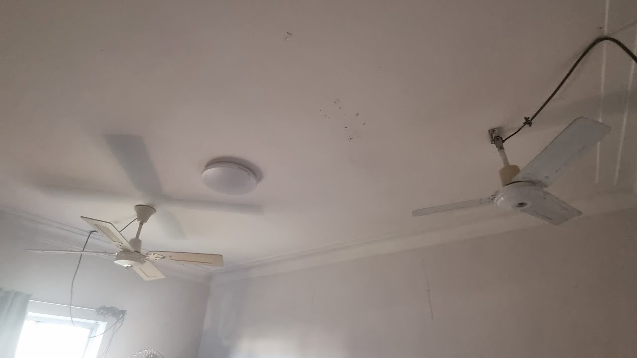 Two ceiling fans in my room, demonstration - YouTube