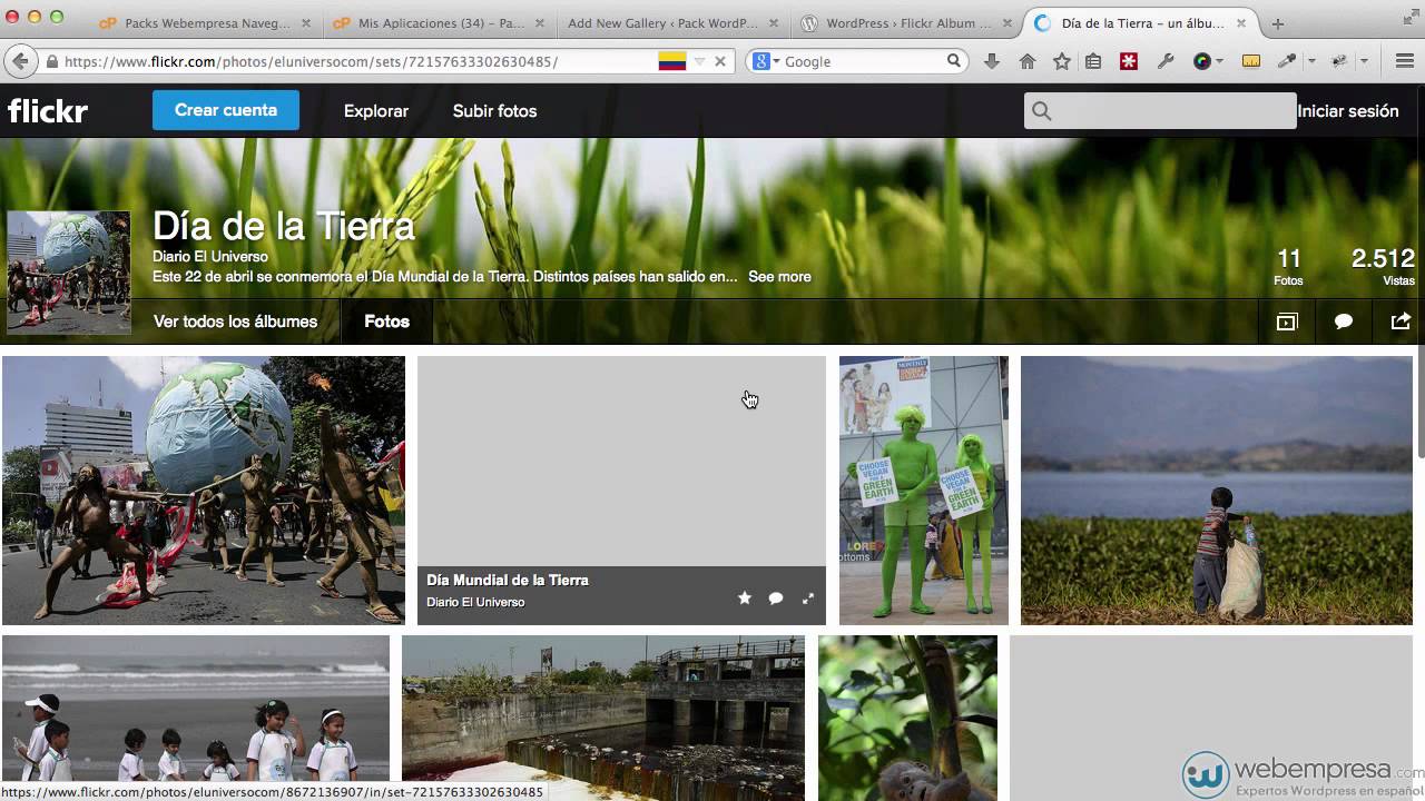 Insertar un álbum de Flickr en WordPress - YouTube