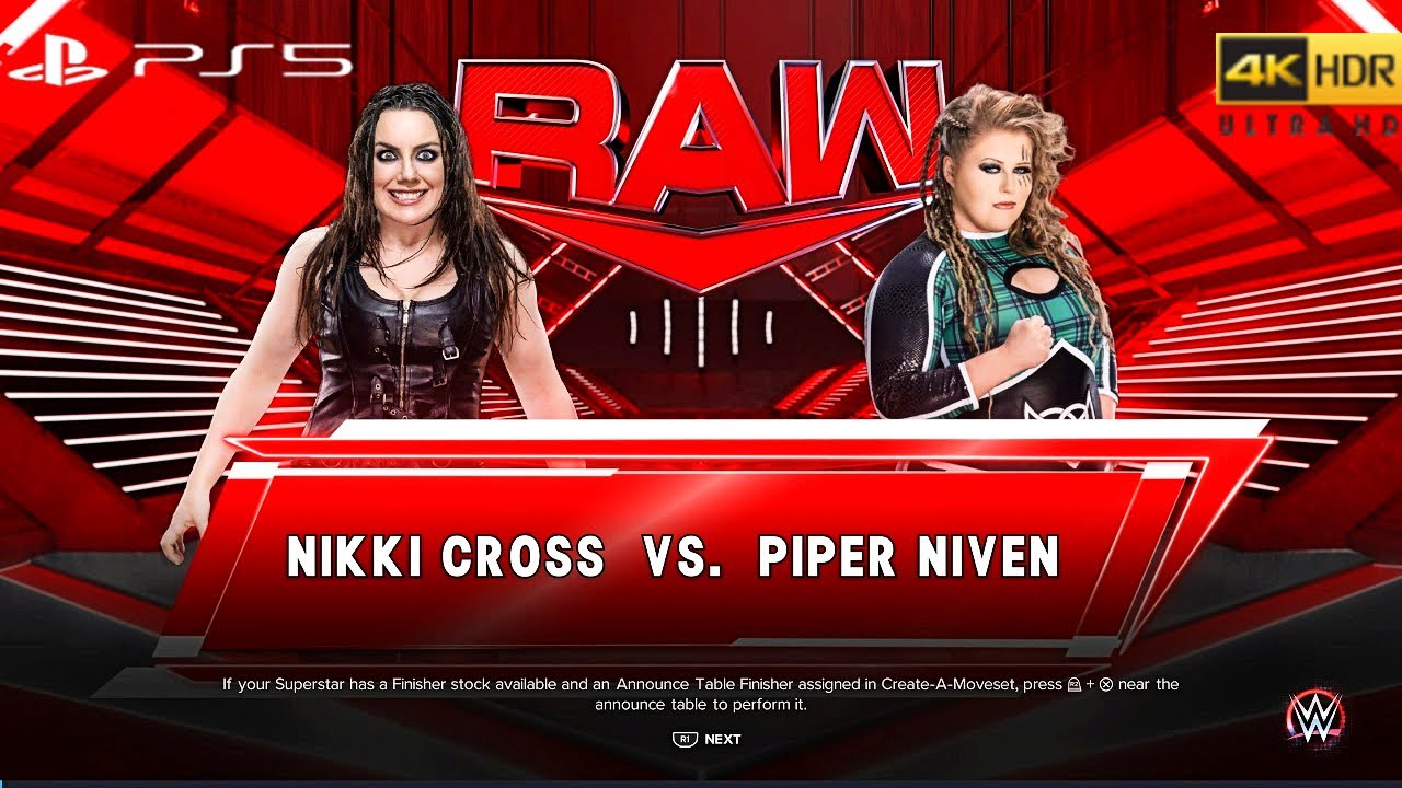 WWE 2K23 (PS5) - PIPER NIVEN vs NIKKI CROSS | RAW, MARCH 6, 2023 [4K ...