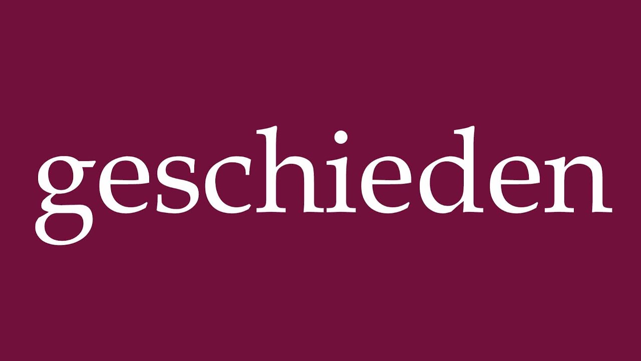 How to Pronounce ''geschieden'' (divorced) Correctly in German - YouTube