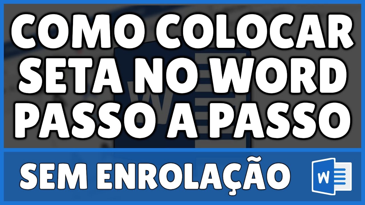 Como Colocar Seta no Word - YouTube