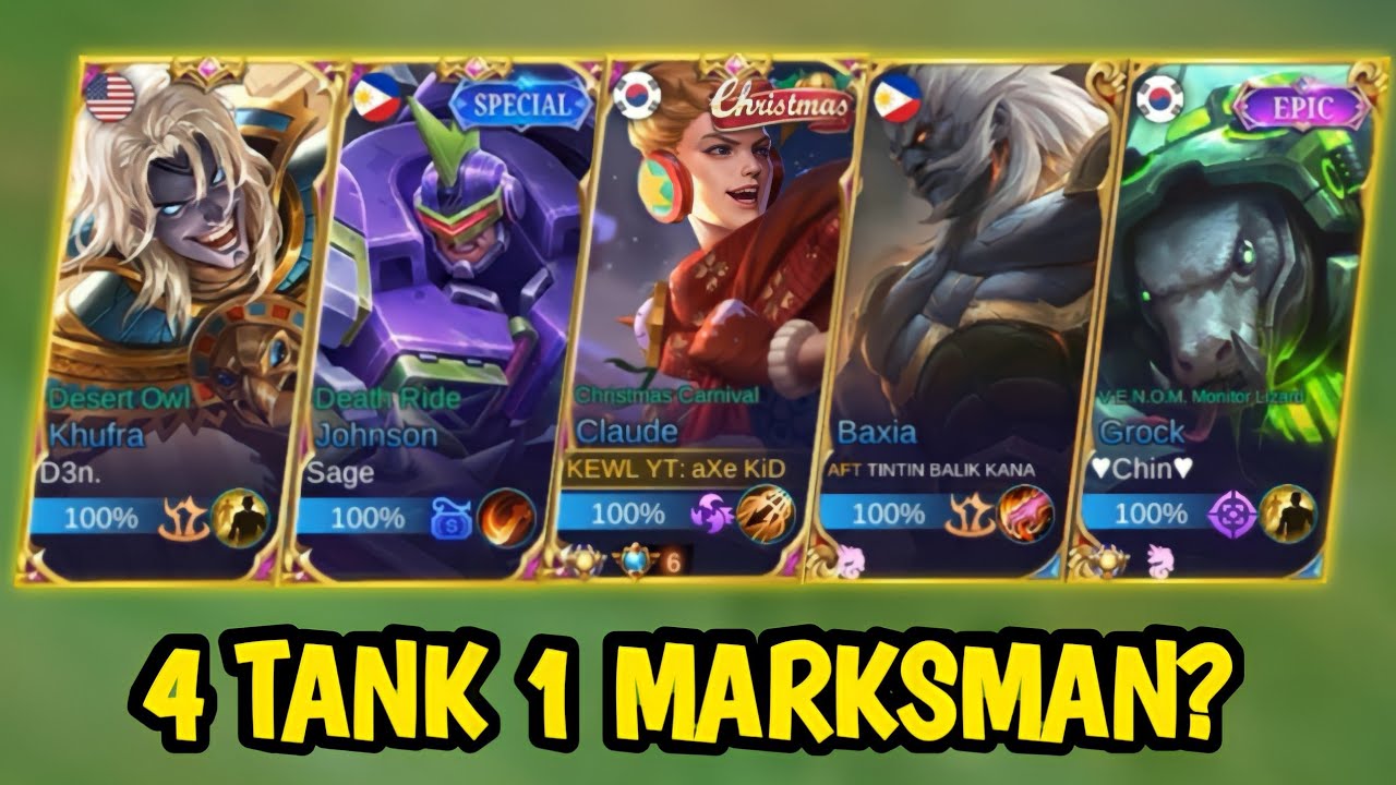 4 TANK 1 MARKSMAN? NEW META? - YouTube