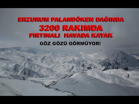 ERZURUM PALANDÖKEN EJDER3200'DE FIRTINALI VE SİSLİ HAVADA KAYAK  YAPARKEN ZOR ANLAR YAŞADIK.
