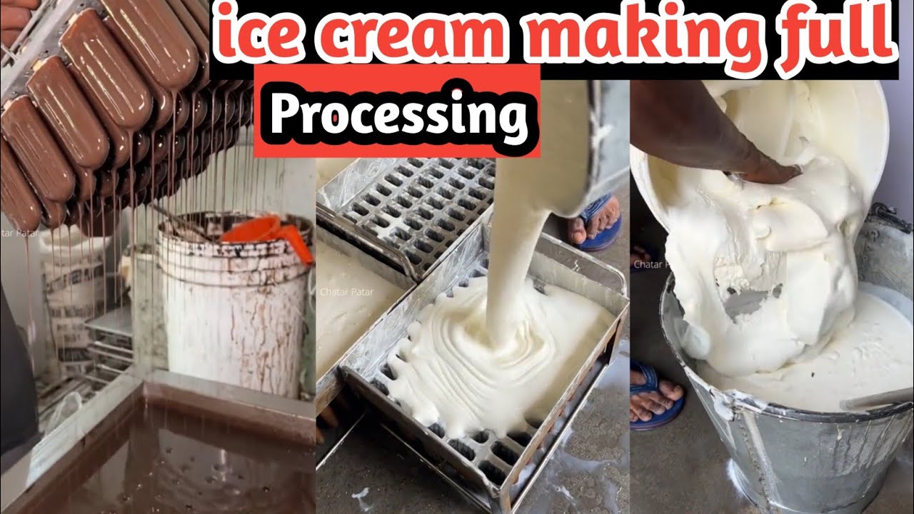 How Ice Cream Is Made By Old Technology || Ice Cream Making Full ...